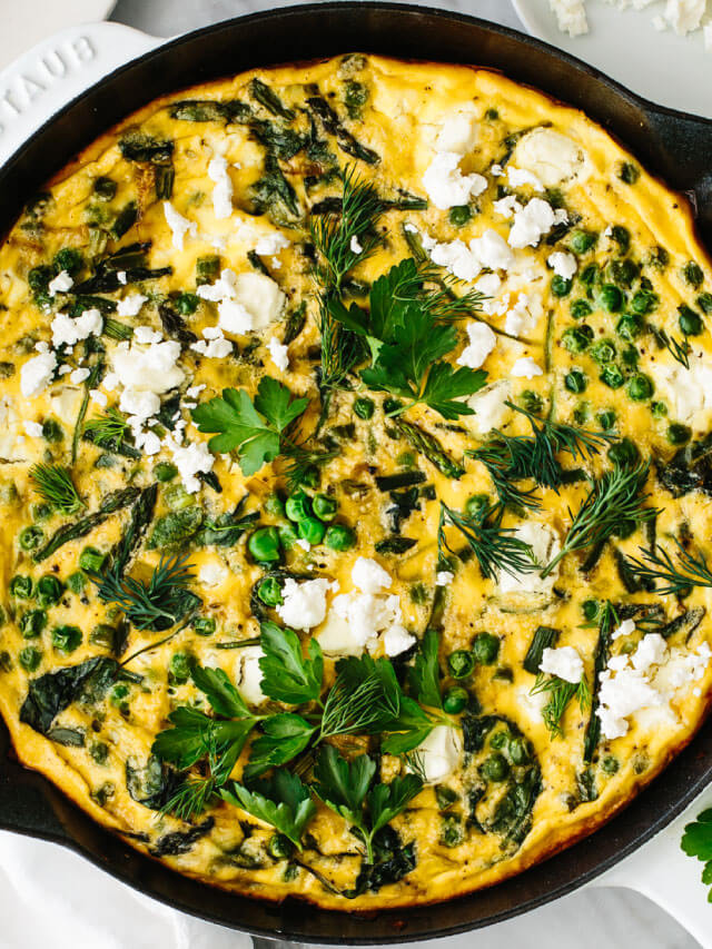 Spring Vegetable Frittata - Downshiftology
