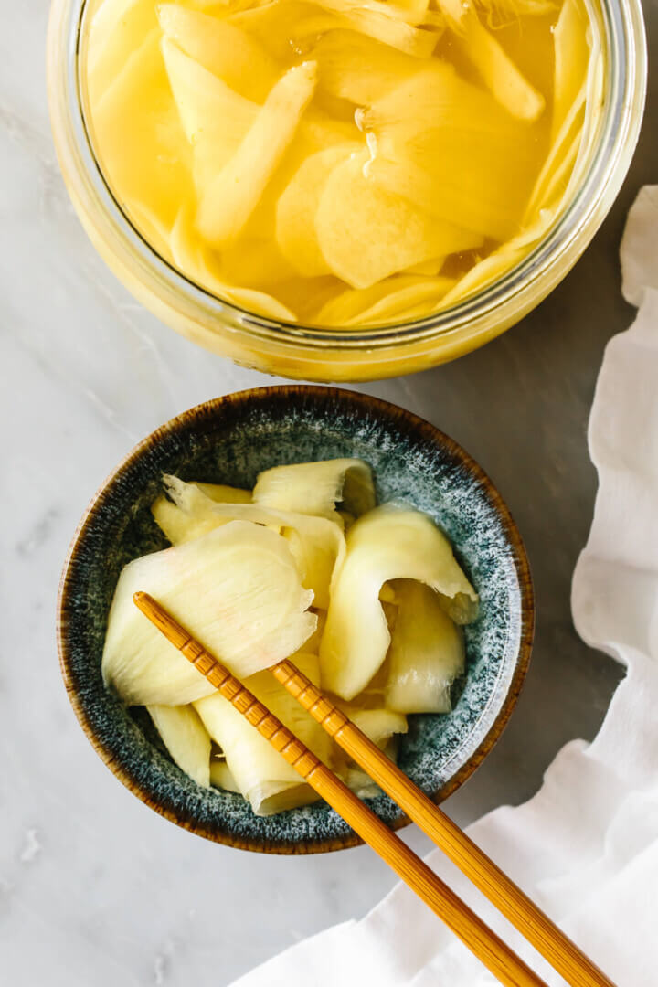 Quick Pickled Ginger - Downshiftology