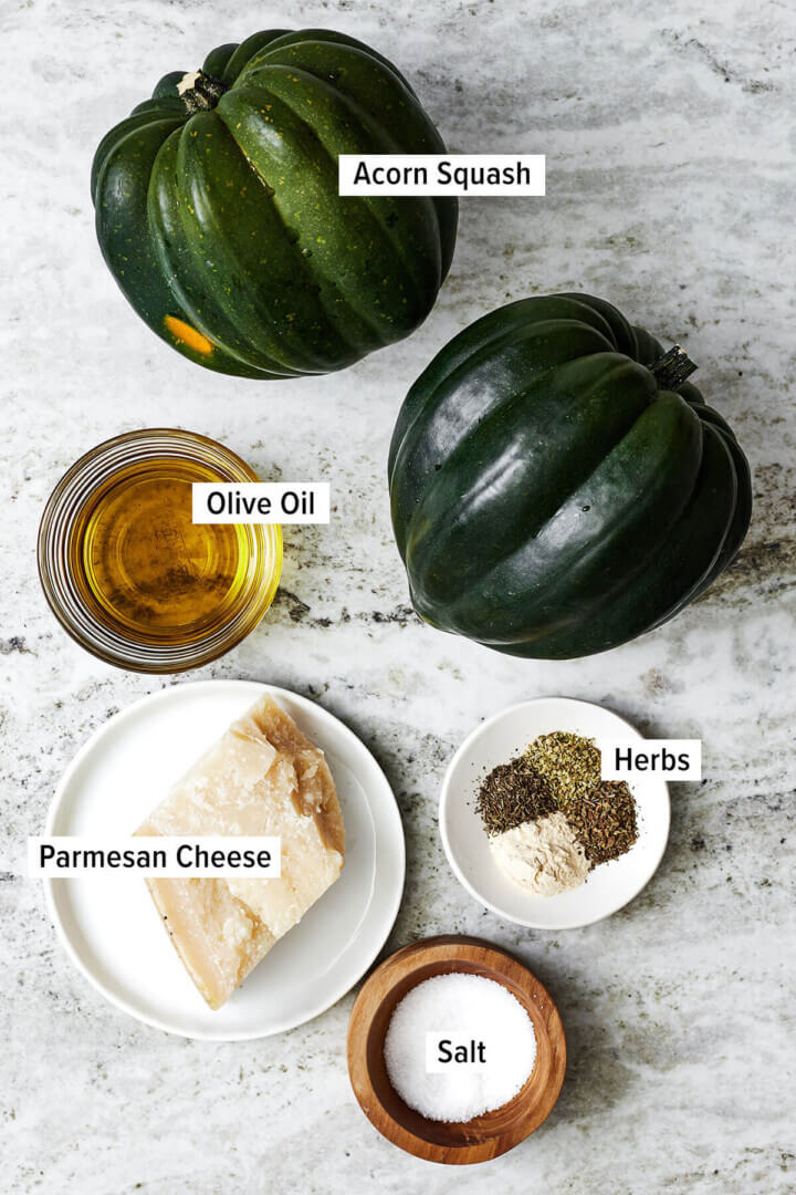 Parmesan Herb Roasted Acorn Squash - Downshiftology