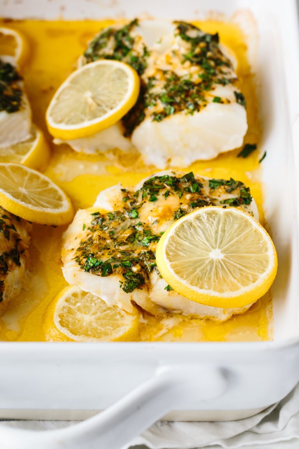 Garlic Herb Baked Cod - Downshiftology