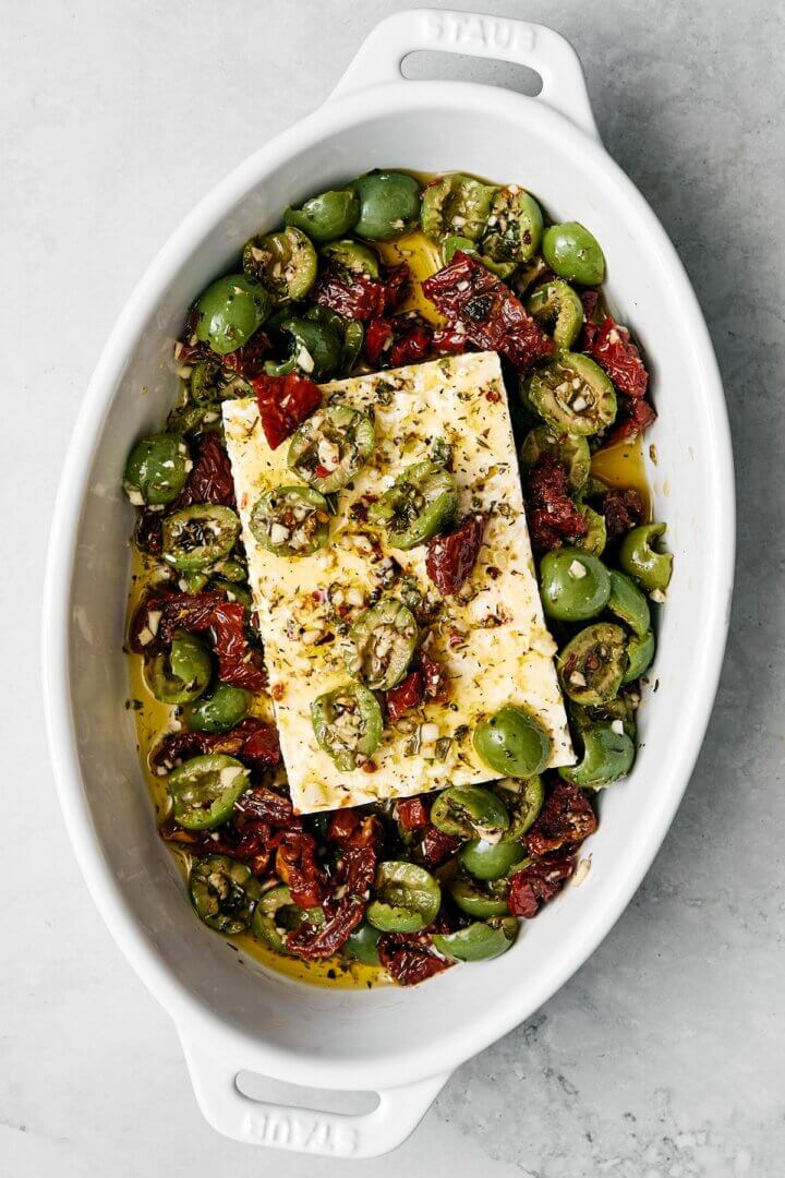 Mediterranean Baked Feta - Downshiftology
