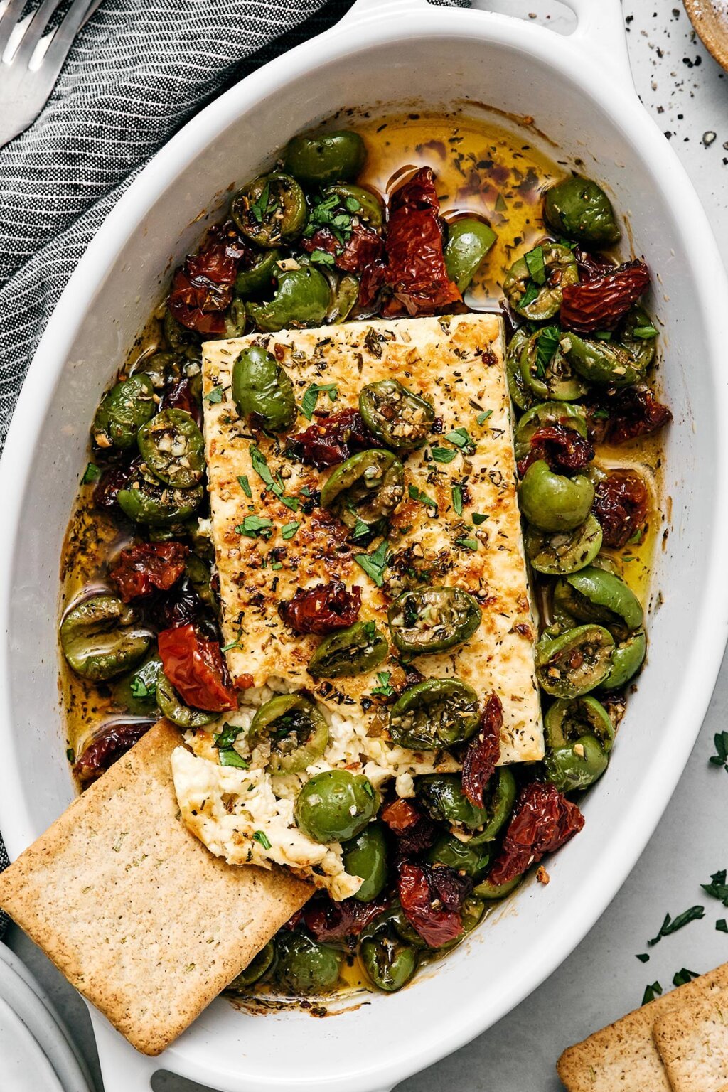 Mediterranean Baked Feta - Downshiftology