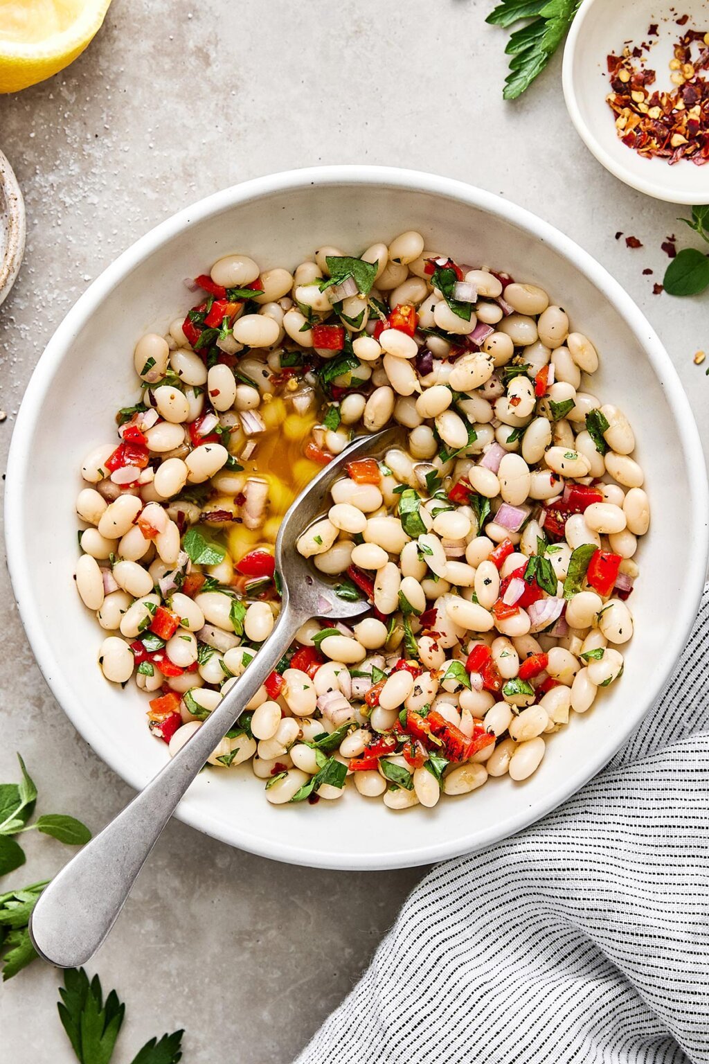 Marinated White Beans - Downshiftology
